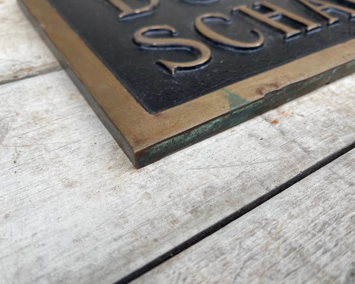 Doctor Schaefer Sign Antique Bronze Trade Sign Vintage Metal | Etsy