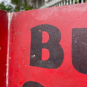 Antique Bus Stop Metal Flange Sign Nice Early Crazed Paint - Etsy
