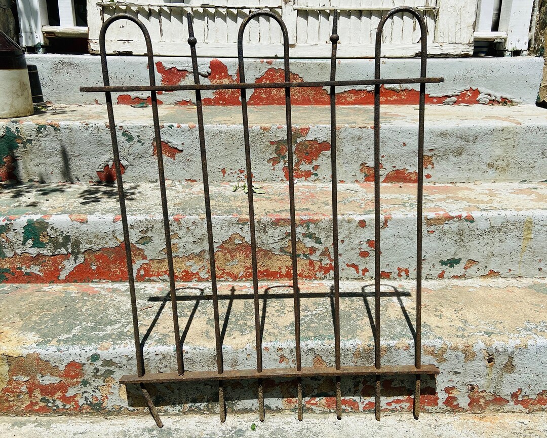 Antique Garden Fence, Wrought Iron Spike Gate, Victorian Gate, Outdoor ...