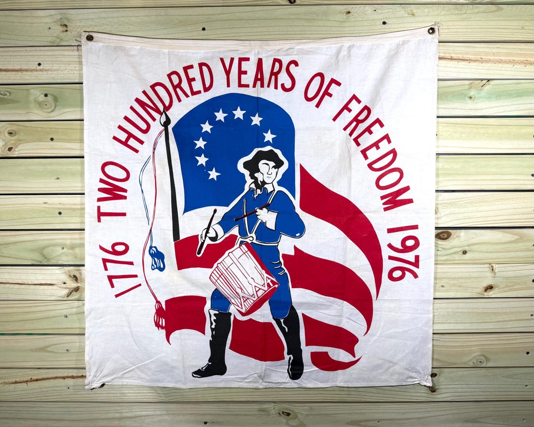 American 1776 Centennial Flag, American Flag Drummer Soldier, Vintage ...