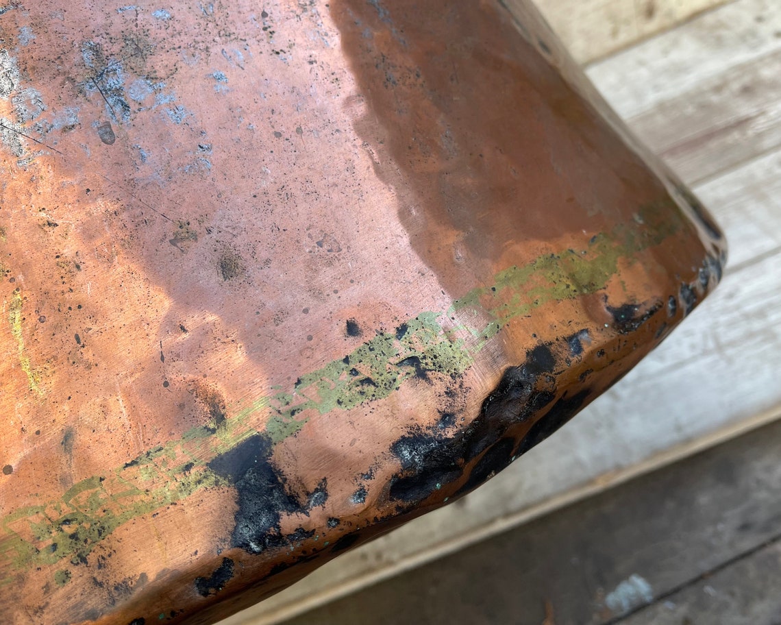 Huge Vintage Copper Pot With Iron Handles 24'' Wide - Etsy