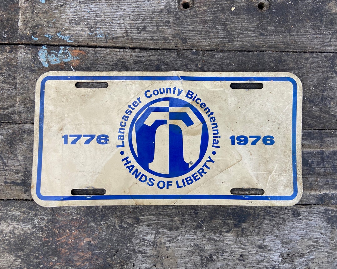 Vintage Bicentennial License Plate Lancaster Pennsylvania Wall Decor ...