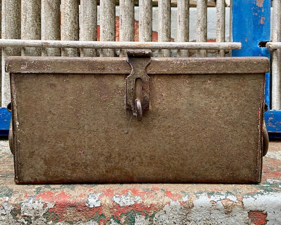 Antique Strong Box Lock Box With Latch Industrial Tool Box | Etsy