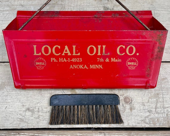 Shell Oil Dust Pan and Brush Shell Gas Station Advertising | Etsy