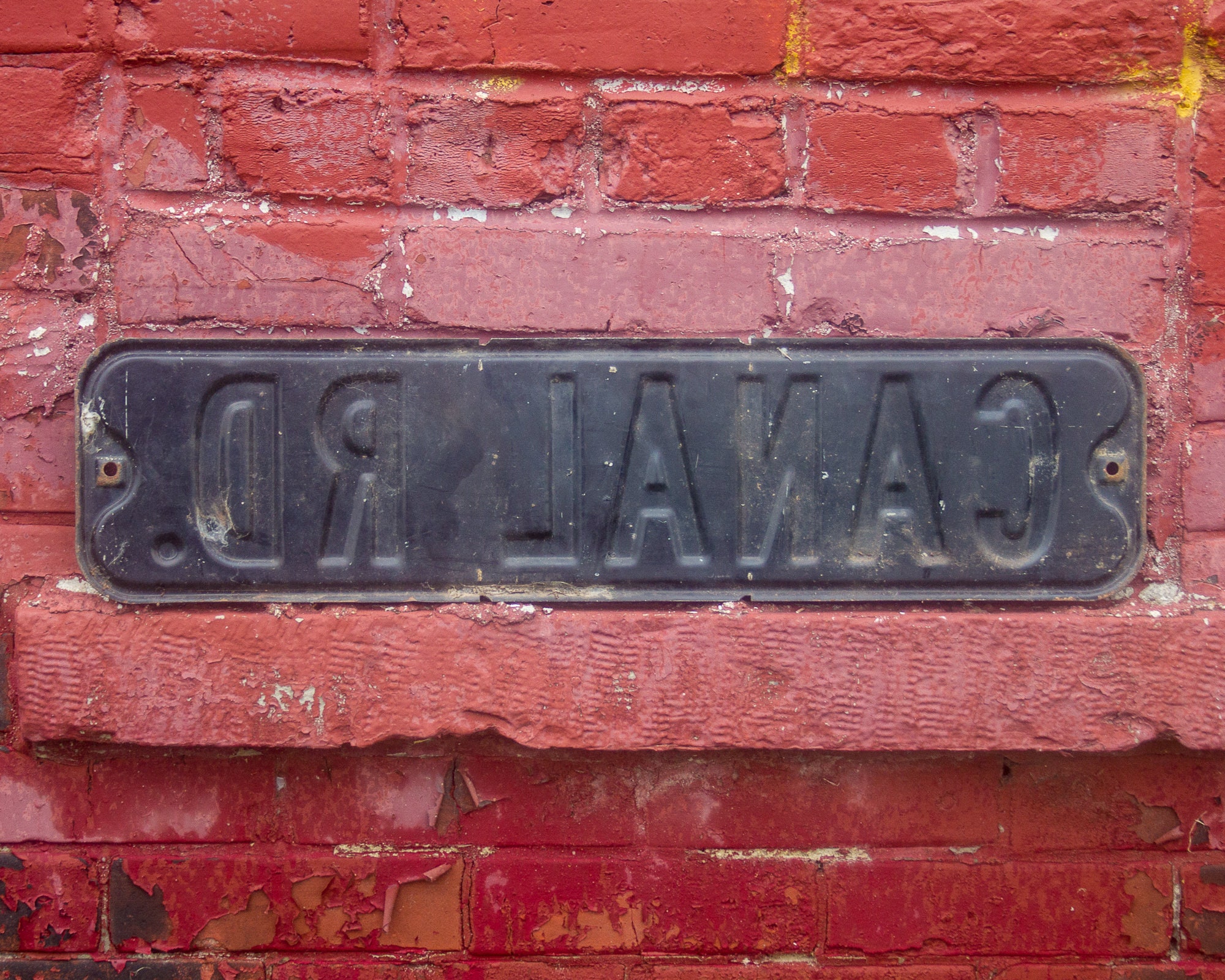 Vintage Metal Street Sign Antique Sign Rusty Aged CANAL ROAD | Etsy