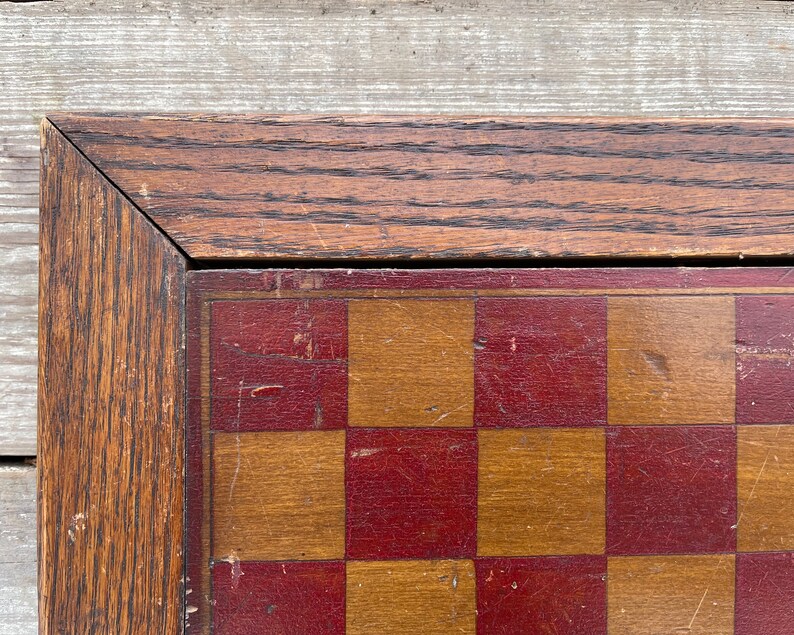 Antique Game Board Checkerboard Checker Board Primitive - Etsy