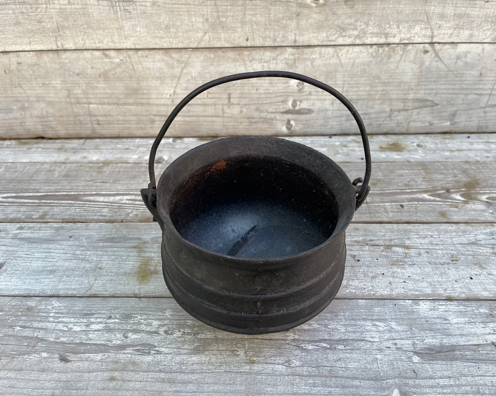 Small Antique Cast Iron Cauldron Farmhouse Antiques - Etsy