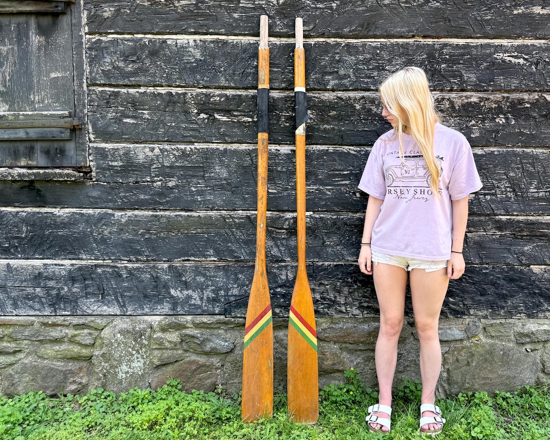 Vintage Wooden Oars: Rustic Nautical Wall Decor, 6ft Boat Paddles - Etsy