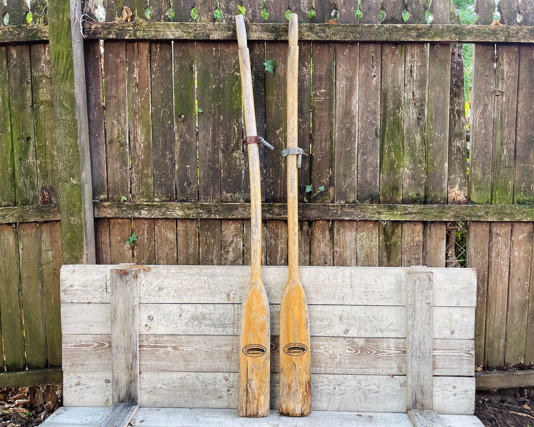 Vintage 59'' Wooden Boat Oars: Rustic Nautical Wall Decor - Etsy Australia