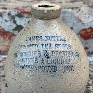 James Notter Toronto Tea Store Stoneware Jug Groceries Provisions Wines ...