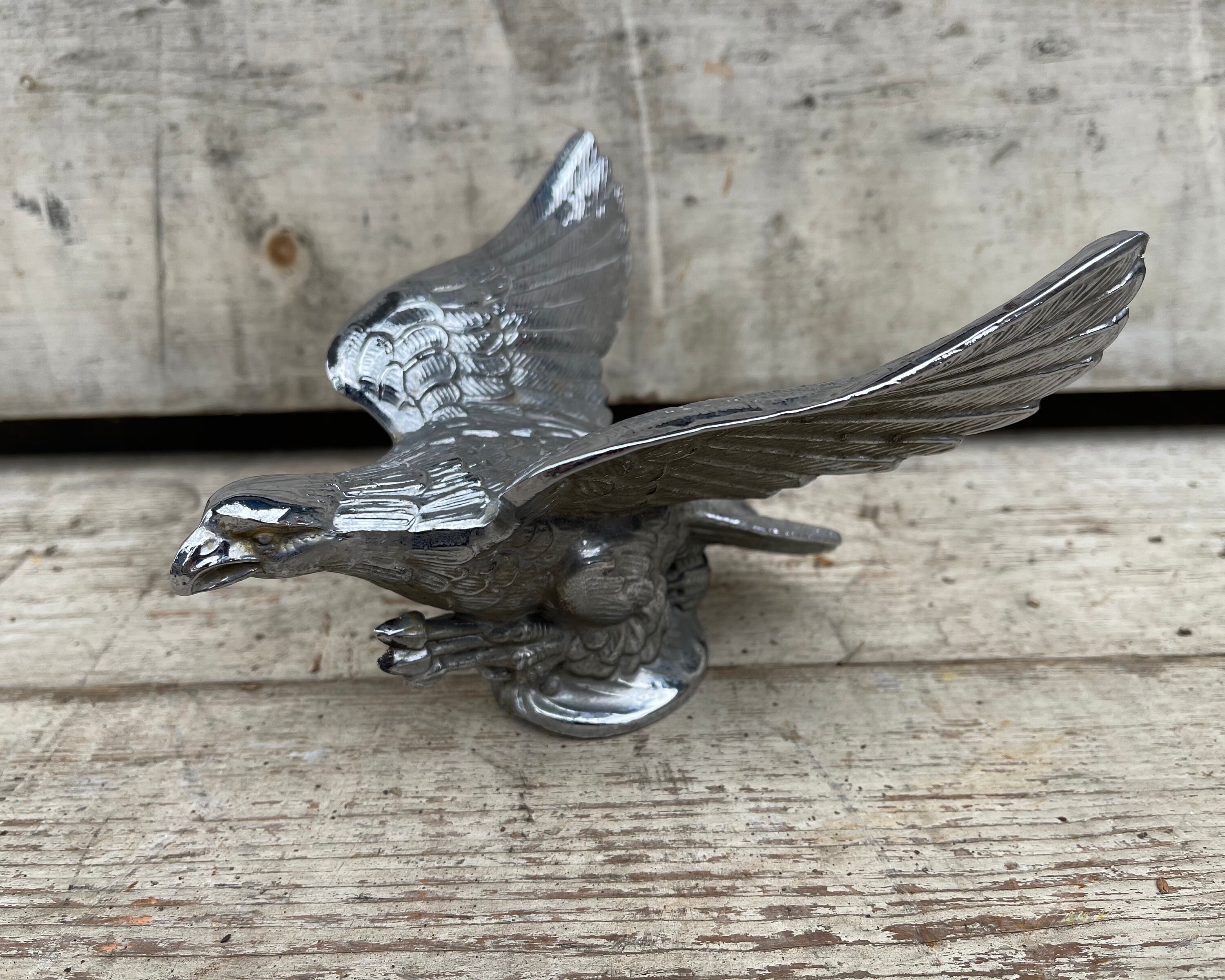 Vintage Hood Ornament Large Chrome EAGLE Car Mascot Topper | Etsy