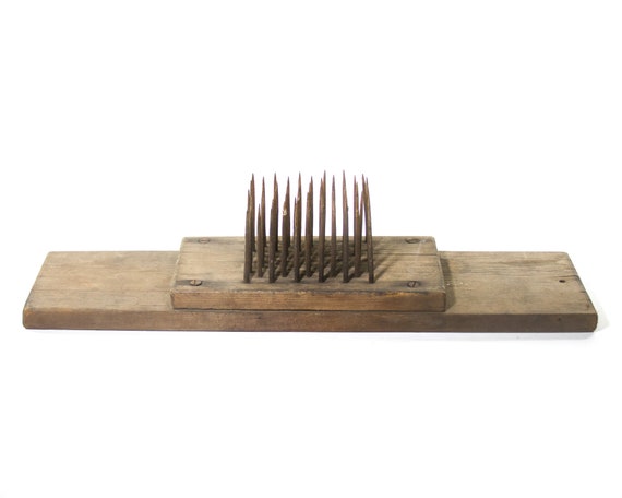 Primitive Wooden Hetchel Cotton Yarn Flax Comb Farmhouse - Etsy