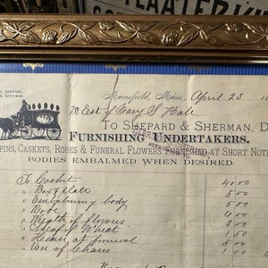 Undertaker & Embalmer Advertising LEDGER Wall Hanging, Coffins, Caskets ...