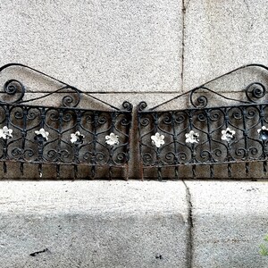 Antique Wrought Iron Heart Gates: Victorian Garden Fence, Architectural ...