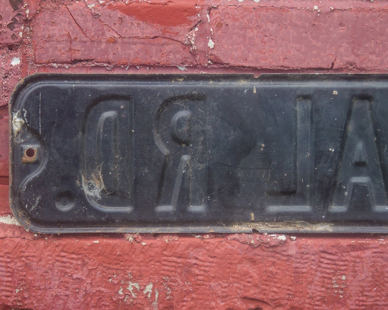 Vintage Metal Street Sign Antique Sign Rusty Aged CANAL ROAD - Etsy