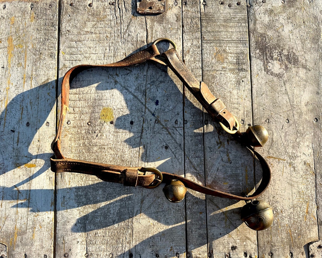 Antique Sleigh Bells, Early Leather Strap, Christmas Home Decor ...