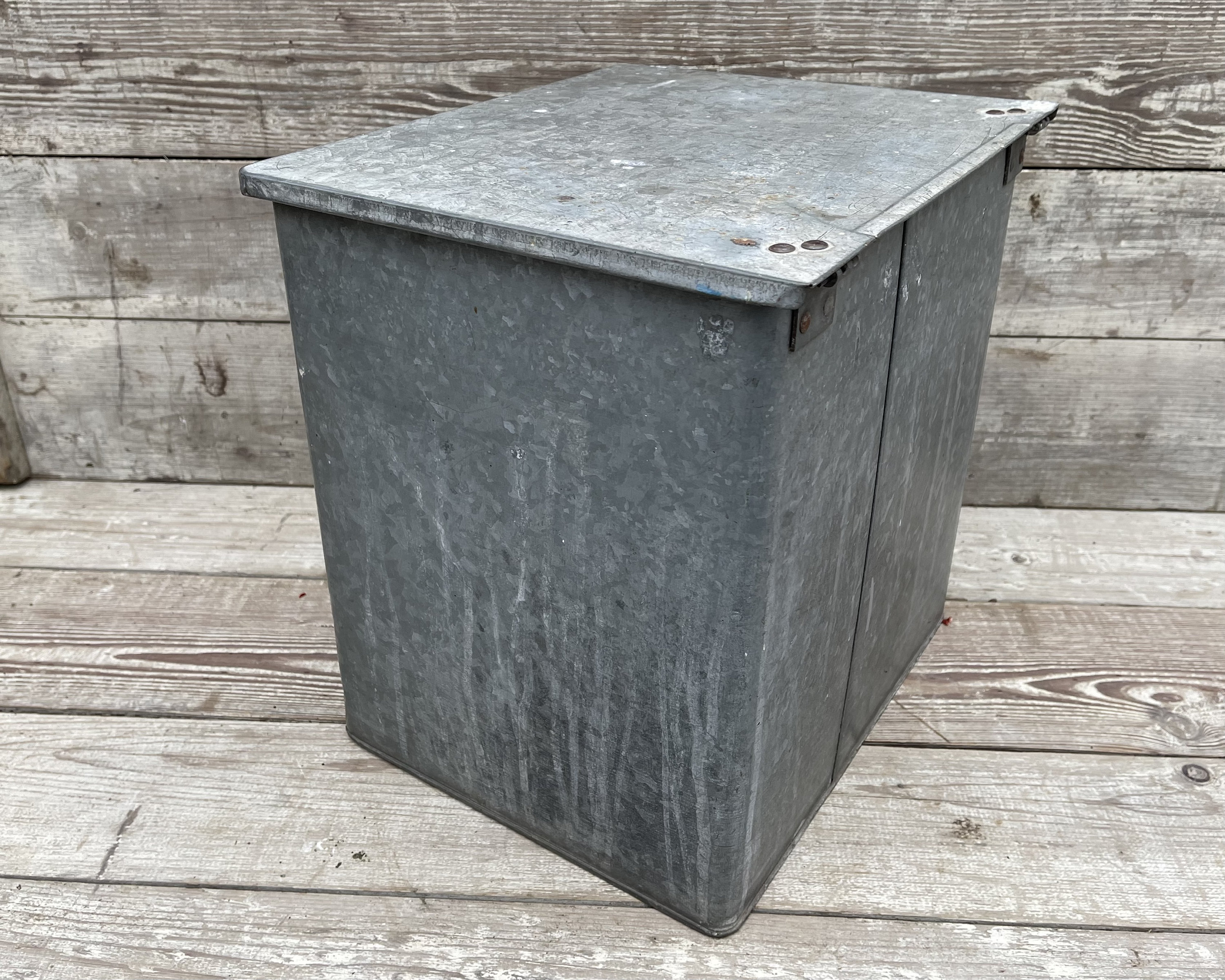 Antique Galvanized Milk Box Woodlawn Farm Dairy Scranton PA | Etsy