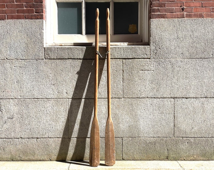 Vintage Wooden Oars 72'' Pair Ship Boat Rustic Beach House Indoor ...