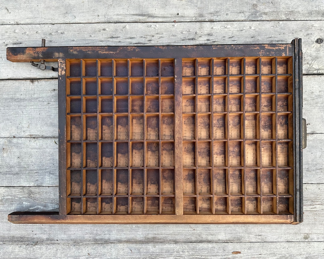Printers Tray Vintage Printing Typeset Drawer LUDLOW Shadow Box Crate ...