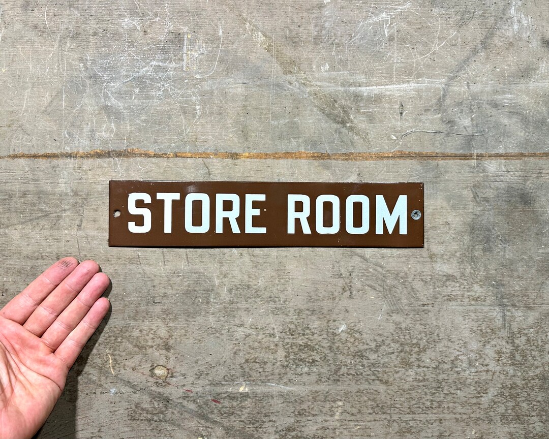 Antique Porcelain Sign STORE ROOM 1920s, Vintage Enamel Sign, Door Sign ...