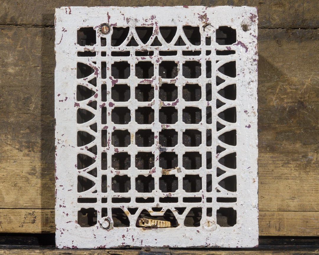 Antique Cast Iron Grate Vintage Heater Grate Square Grate Rustic Home ...