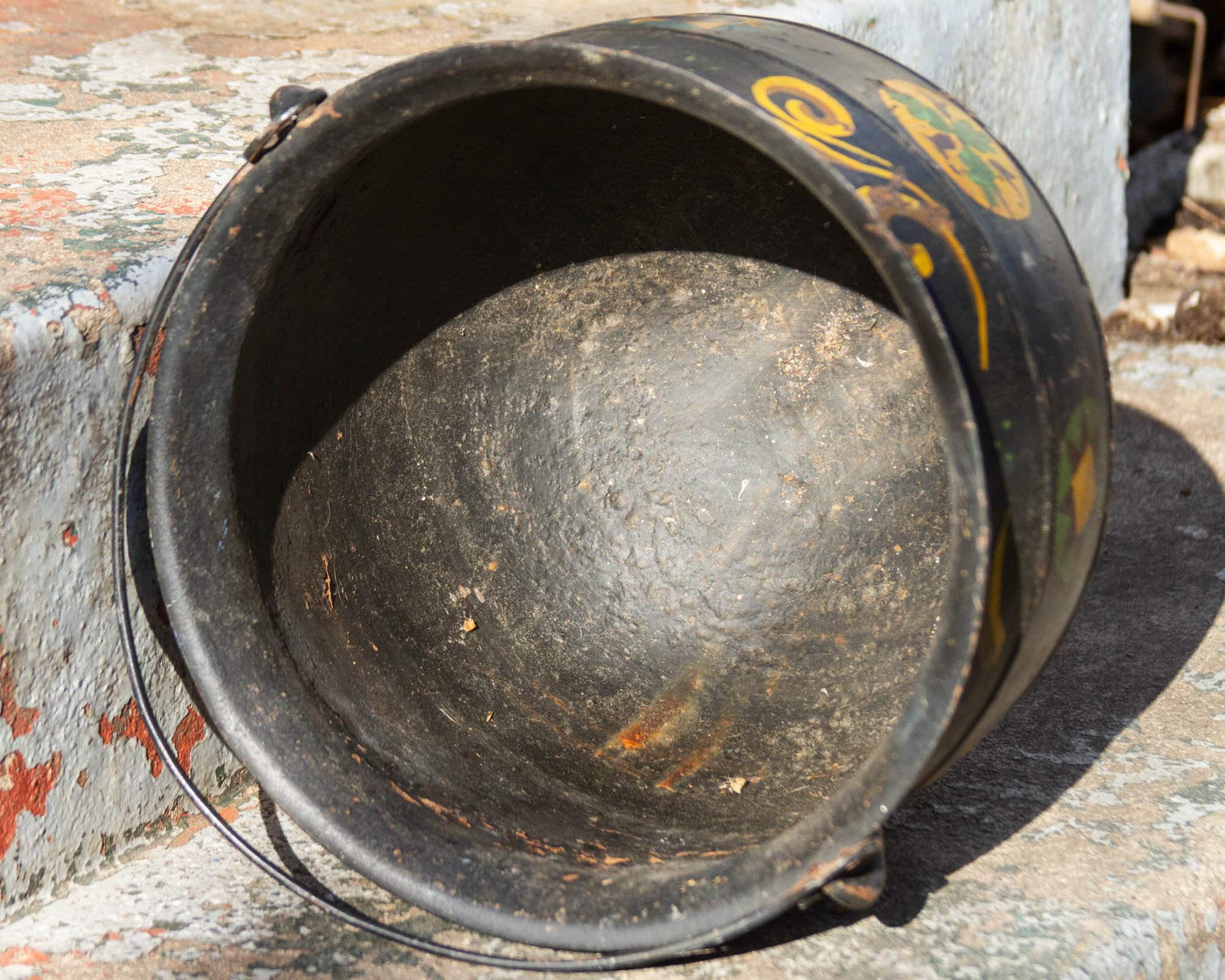 Antique Cauldron Cast Iron Cauldron Hand Painted Folk Art - Etsy
