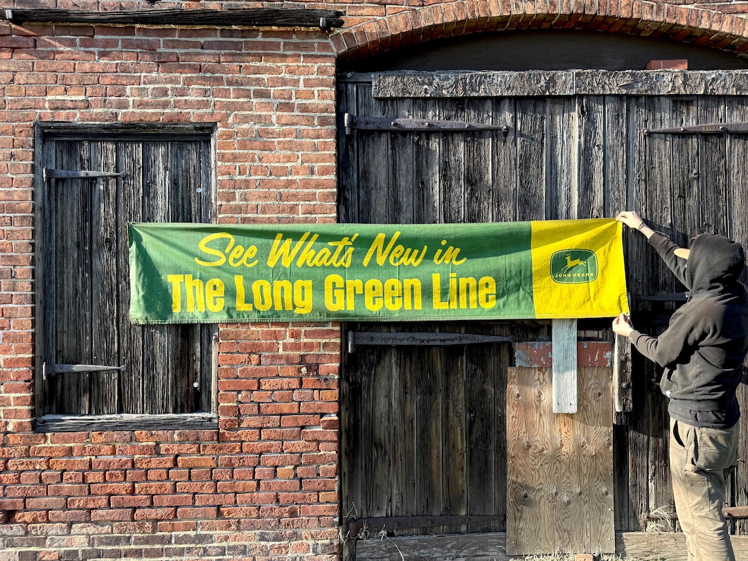 Vintage John Deere Canvas Banner: 1960s Farm Advertising Sign (9 FT) - Etsy