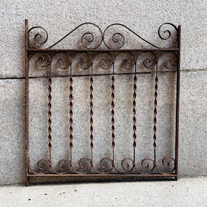 Antique Garden Fence, Wrought Iron Gate, Victorian Metal Gate, Outdoor ...