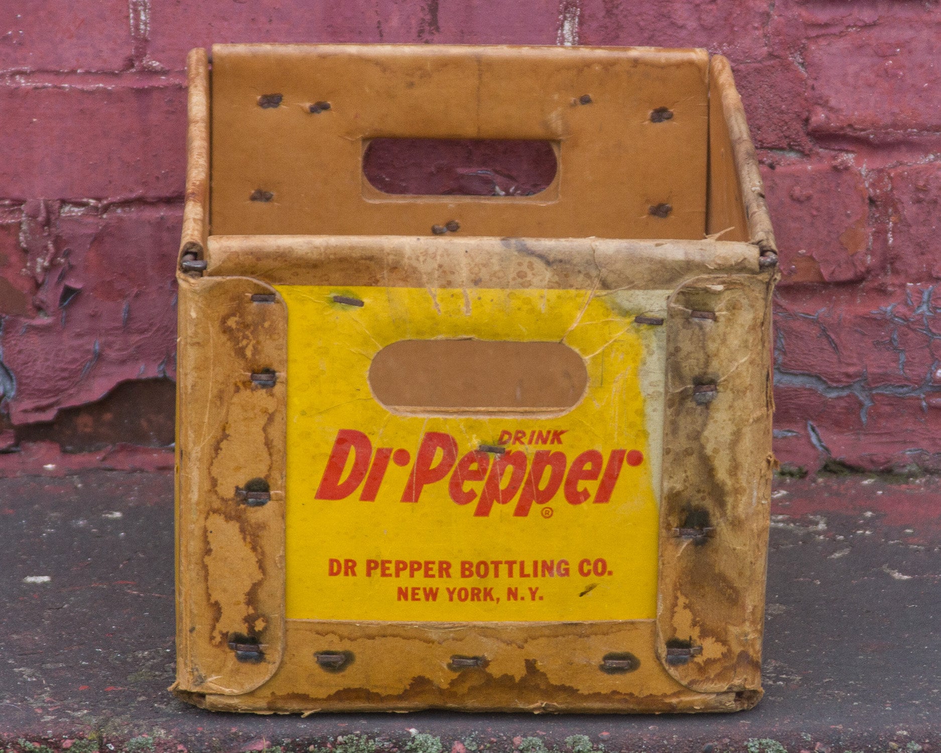 Vintage Dr Pepper Crate The Friendly Pepper Upper Box New York | Etsy