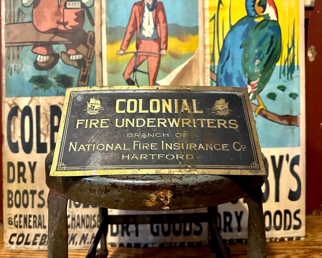 Colonial Fire Underwriters Sign Hartford Connecticut Fire Insurance ...