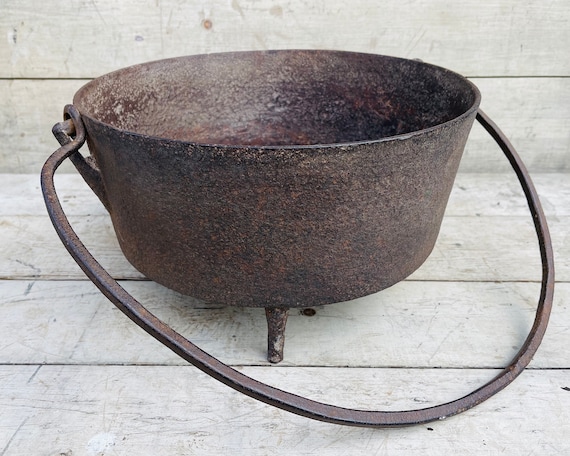 Large Old Cast Iron Pots
