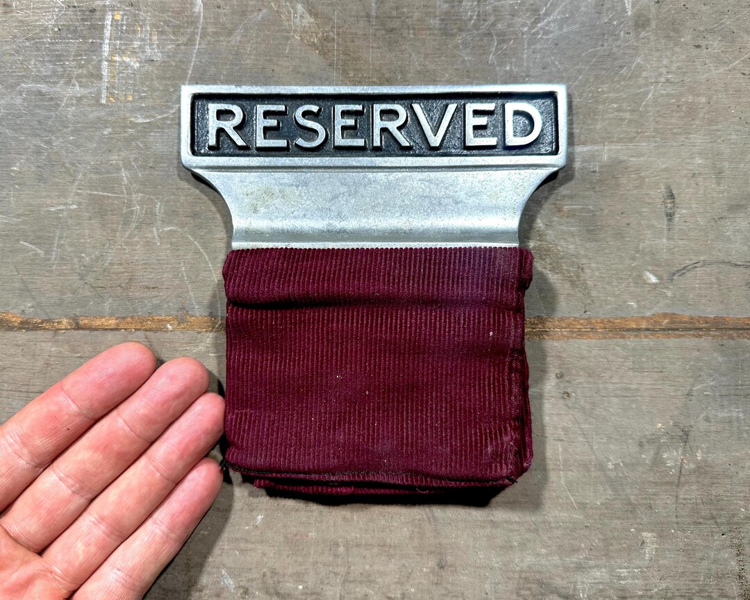 Antique Funeral Home Reserved Sign: 1930s Church Pew Decor - Etsy