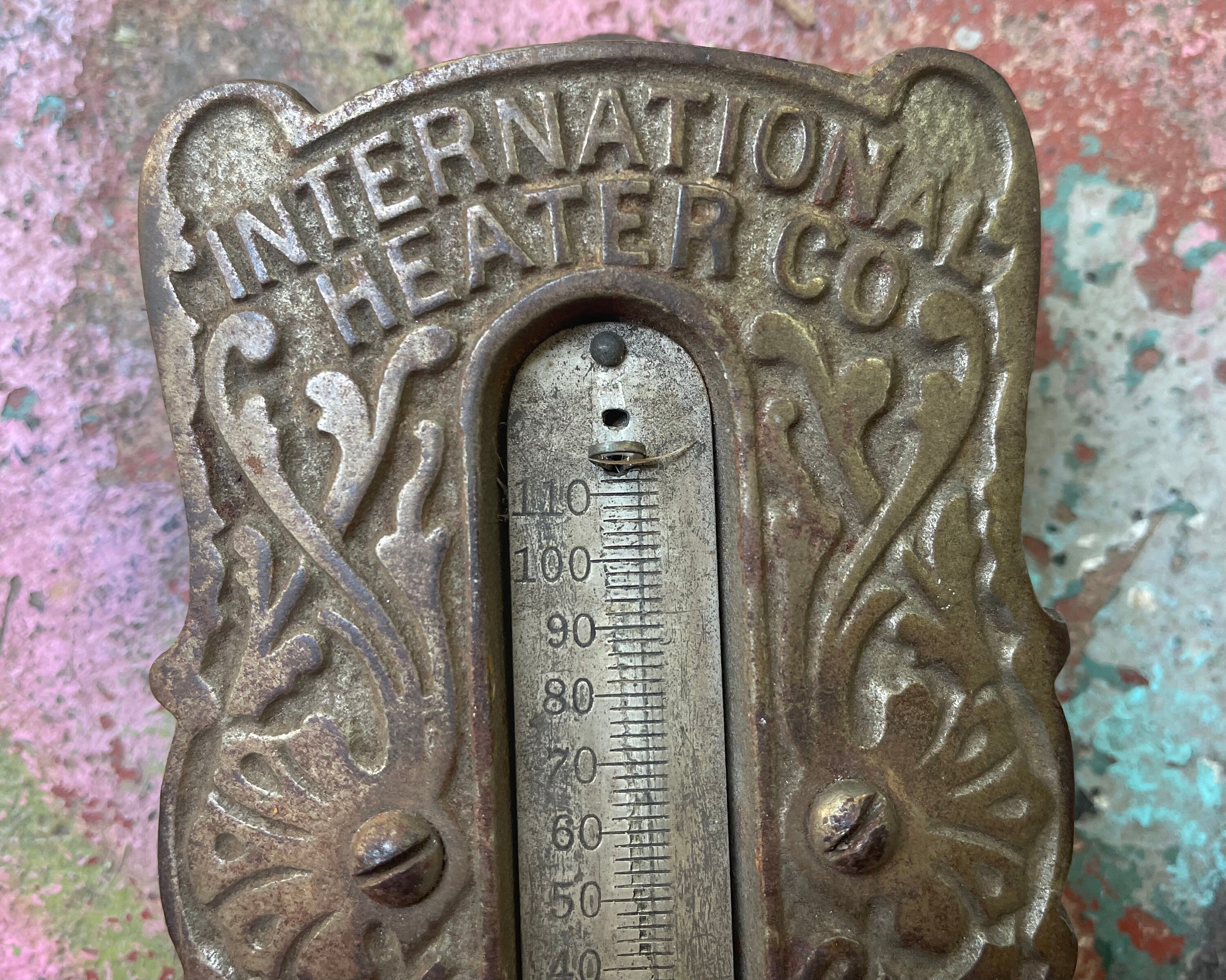 Antique Cast Iron Advertising Thermometer International Heater - Etsy
