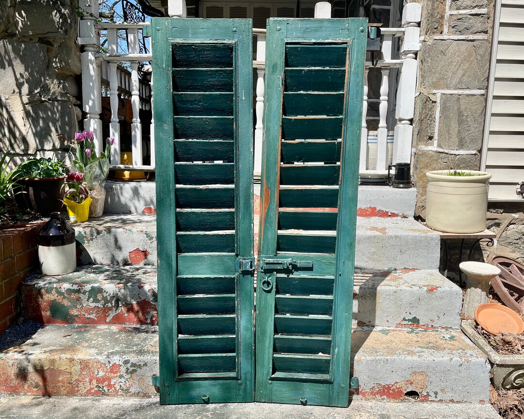 Antique Shutters, Old Distressed Rustic Barn Shutters, Architectural ...
