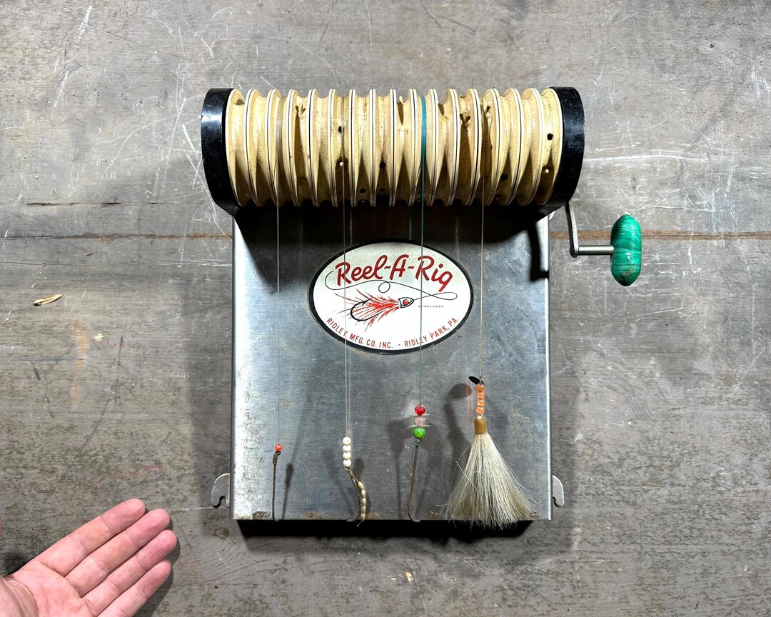 Vintage Fishing Lure Store Display, Nautical Advertising Sign, BAIT ...