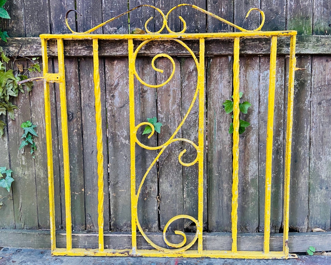 Antique Wrought Iron Gate With Latch Metal Architectural Salvage ...