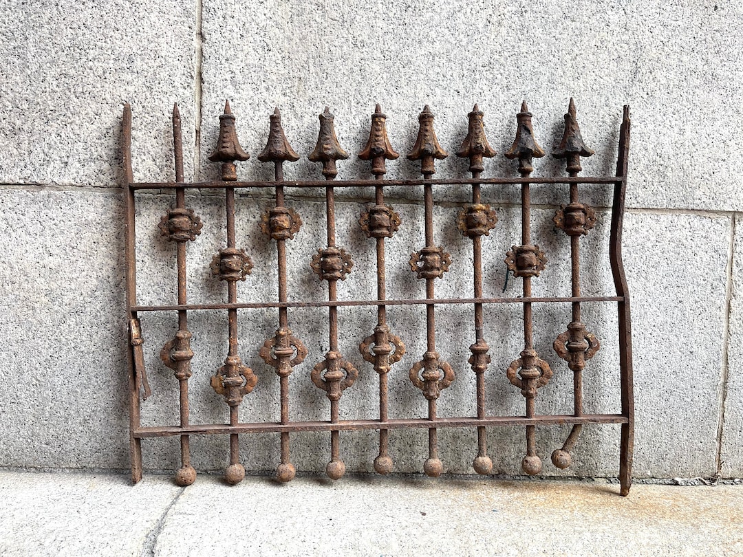 Antique Garden Fence, Wrought Iron Spike Gate, Victorian Gate, Outdoor ...
