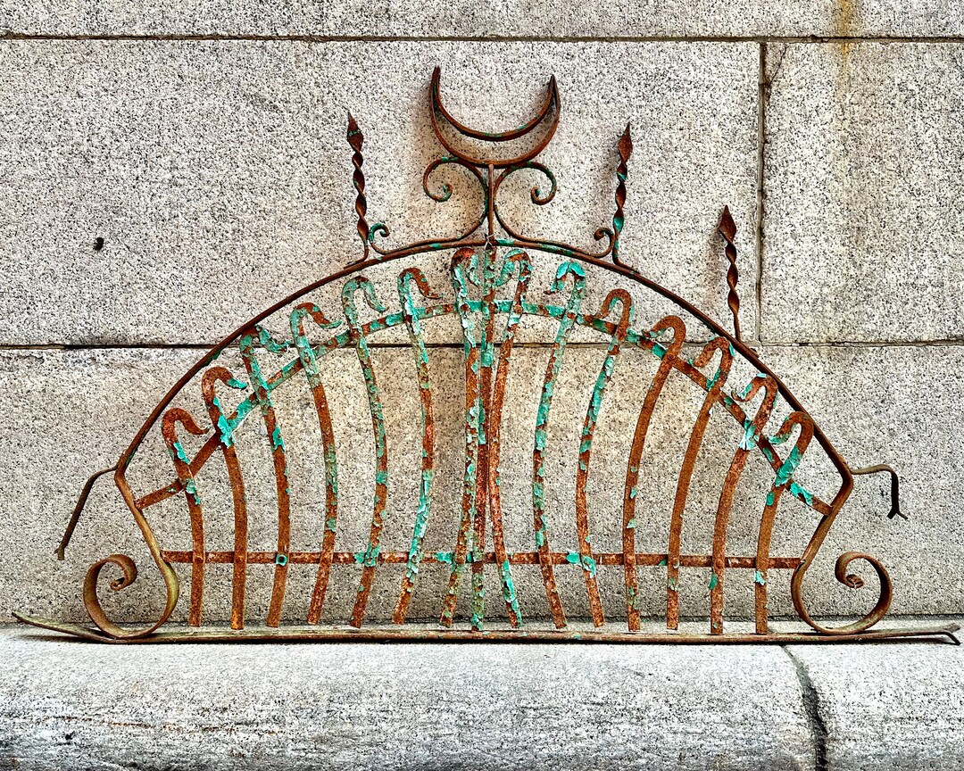 Vintage Wrought Iron Breezeway Arch: Crescent Moon & Snakes Ornament - Etsy