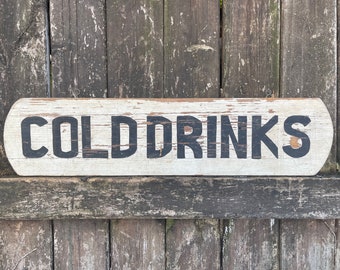 Cold Drinks Sign | Etsy