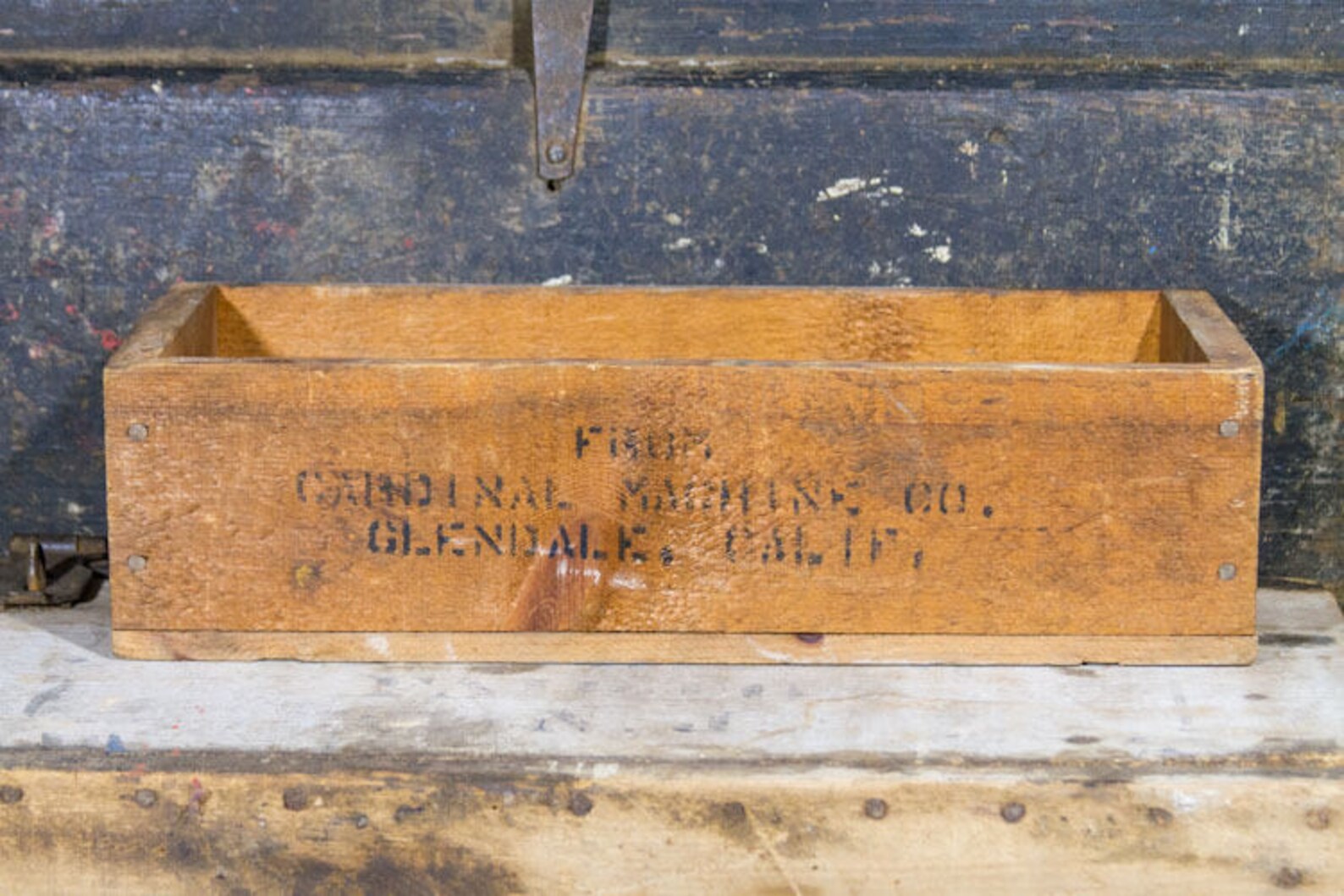 Wooden Crate Machinist Box Vintage Advertising Anvil Vice | Etsy