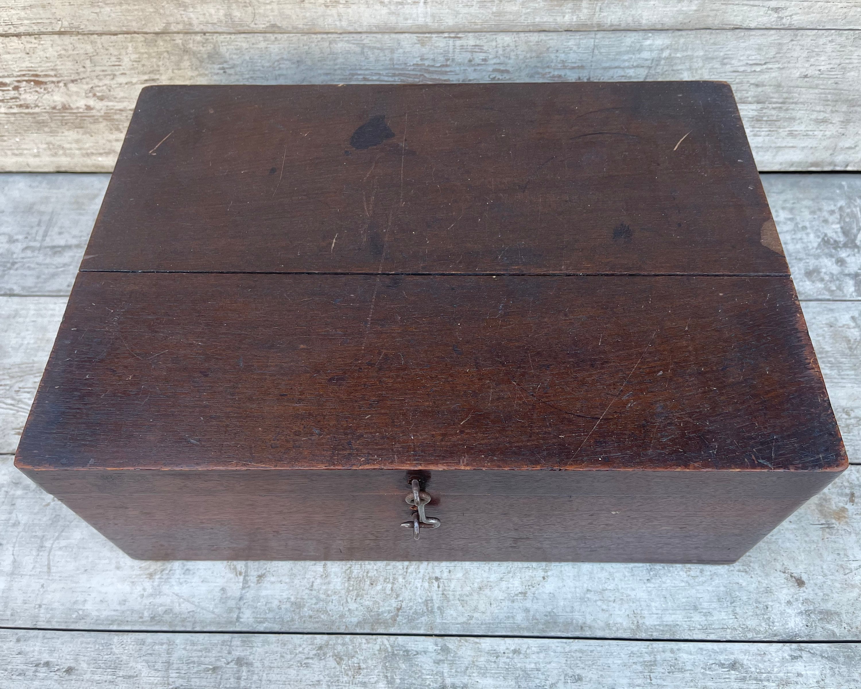 Vintage Wooden Box With Latch Wood Latch Box Storage Box - Etsy