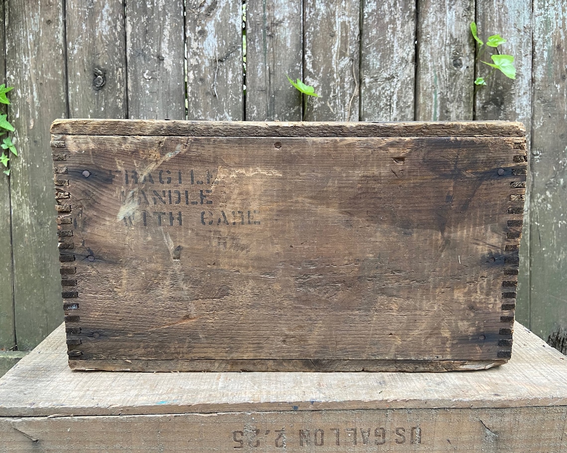 Antique Wooden Crate from the First Grinding Wheel Worcester | Etsy