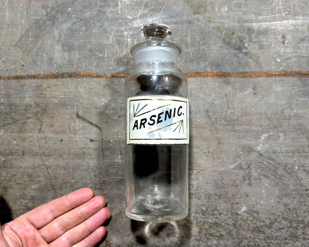 Antique Arsenic Poison Bottle, Label Under Glass 19th Century ...