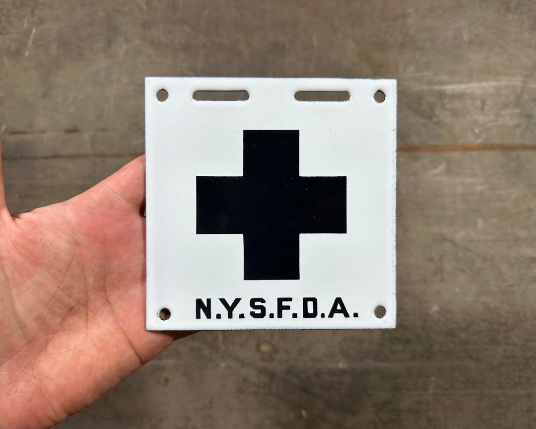 Vintage NYSFDA Porcelain License Plate Topper: 1930s Funeral Director ...