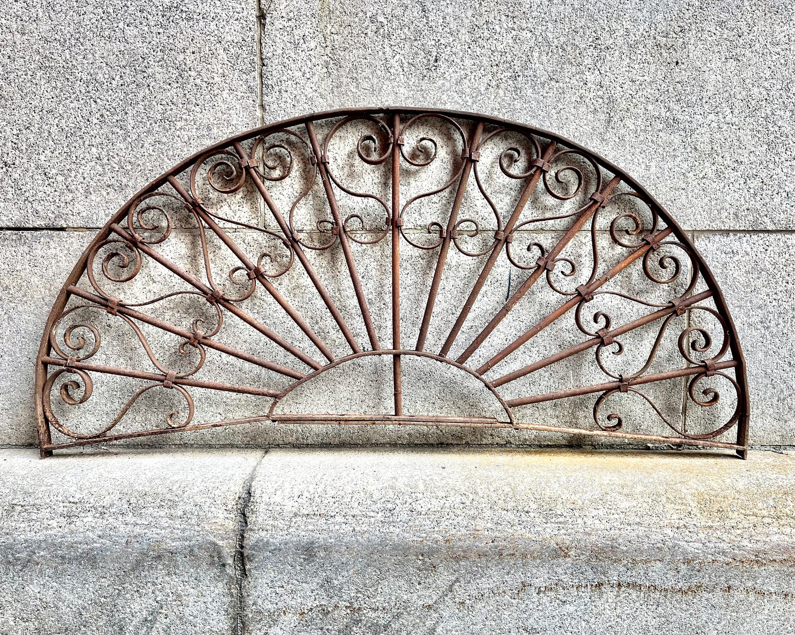 Antique Iron Window Cover Gate Large 54'' Wrought - Etsy