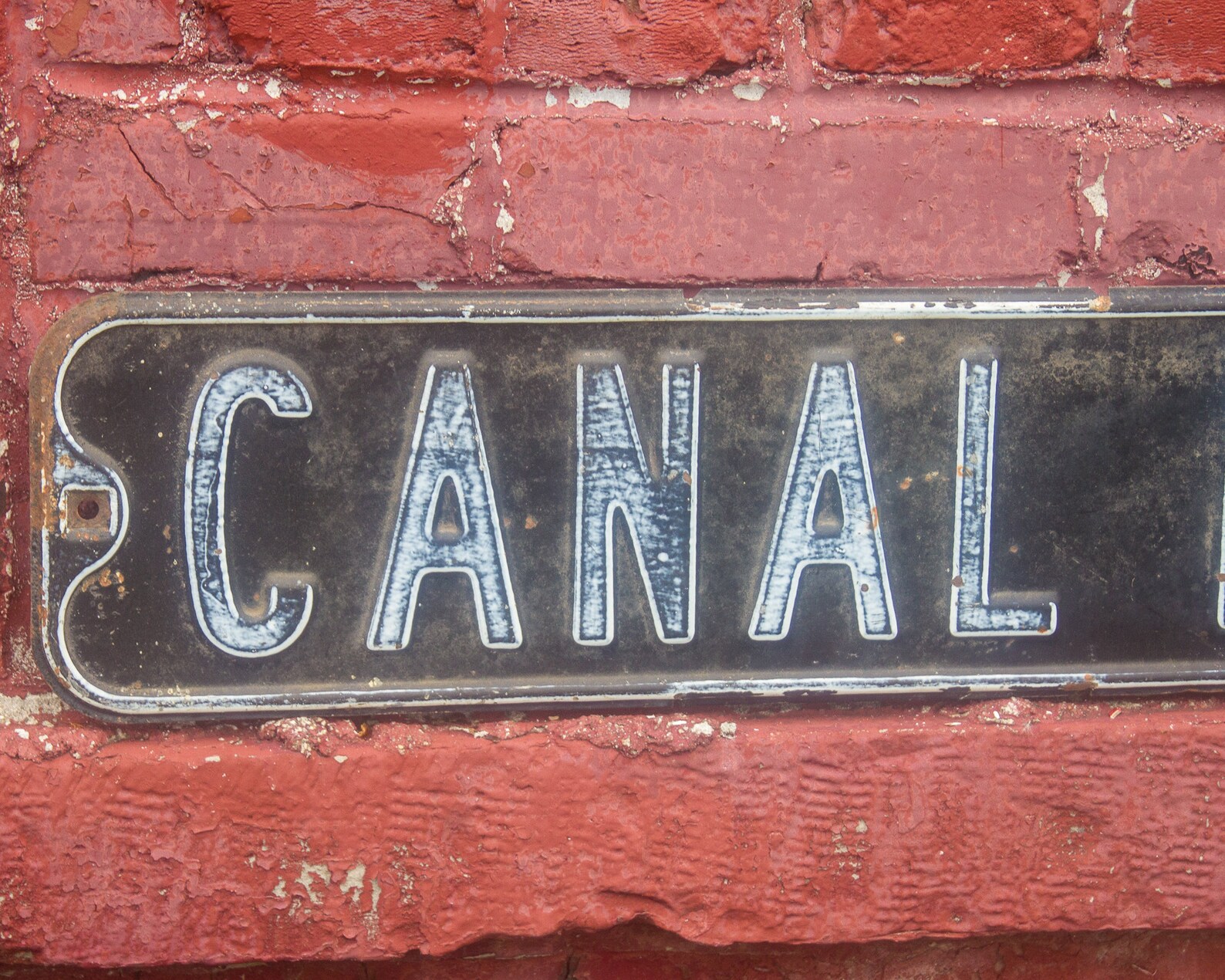 Vintage Metal Street Sign Antique Sign Rusty Aged CANAL ROAD - Etsy