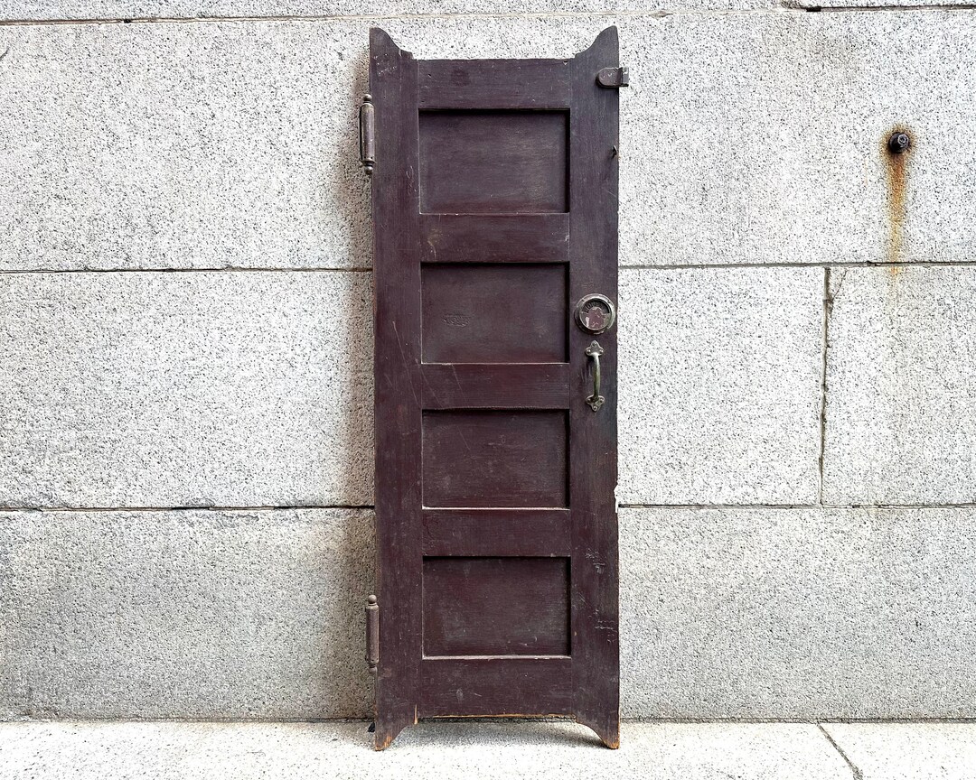 Antique Bathroom Stall Door With Rare Hardware, Occupied Open Latch ...