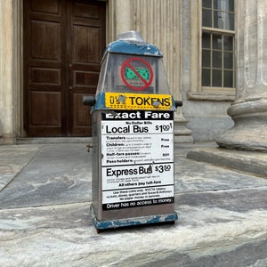 New York City Bus Fare Box, Token Cash Box, NYC Public Transportation ...