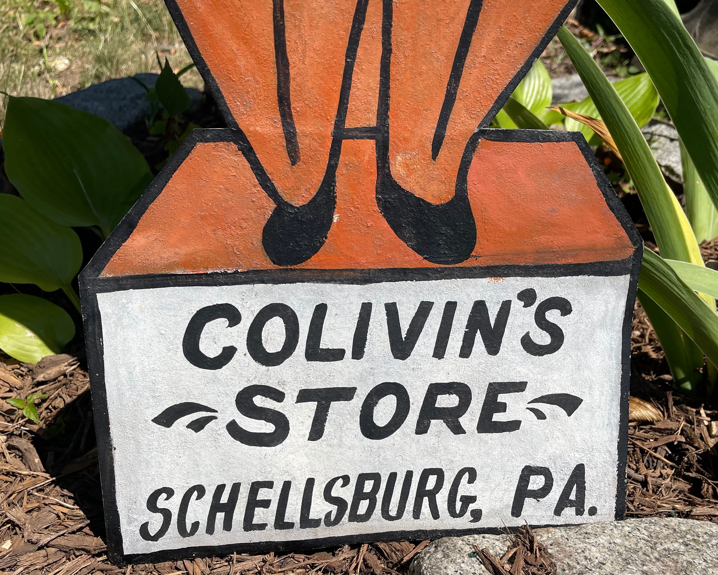 Antique Ithaca Sign Works Sign Colivins Store Schellsburg PA - Etsy
