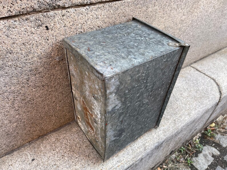 Antique GREEN'S Dairy Milk Box: Galvanized Farmhouse Decor - Etsy